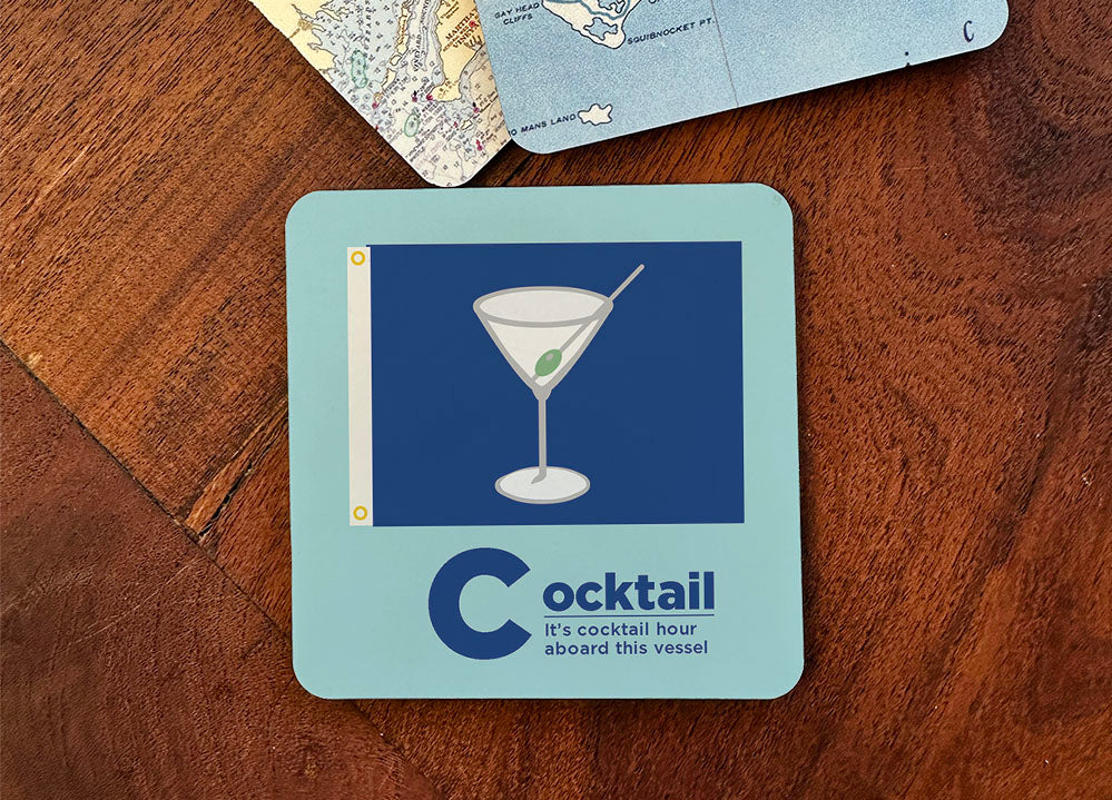 Nautical Flag Coaster - ‘Cocktail Hour' – My Signal Flags