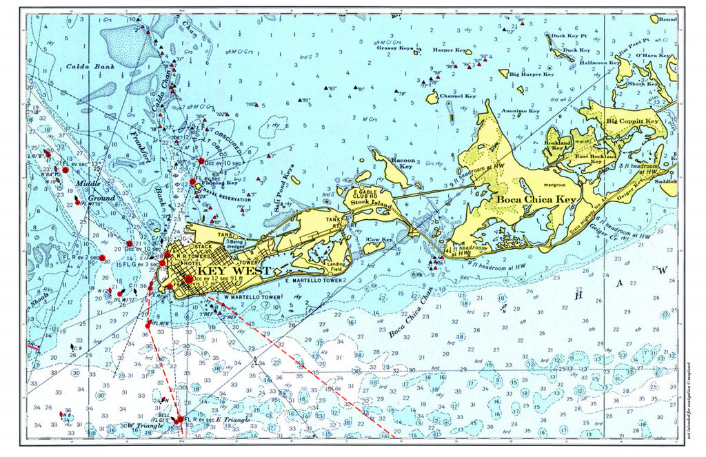 Key West Chart Placemats, set of 4 – My Signal Flags