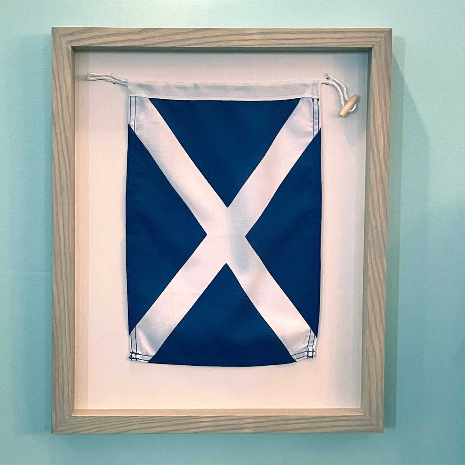 "M" Nautical Flag in Glass-Free Shadow Box Frame – My Signal Flags