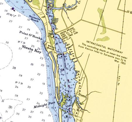 Siesta Key, FL.Nautical Chart Blanket – My Signal Flags