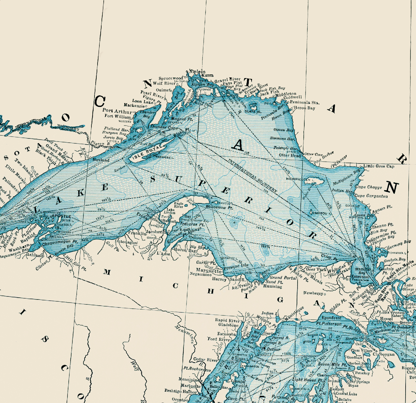 Great Lakes Vintage Map Blanket – My Signal Flags