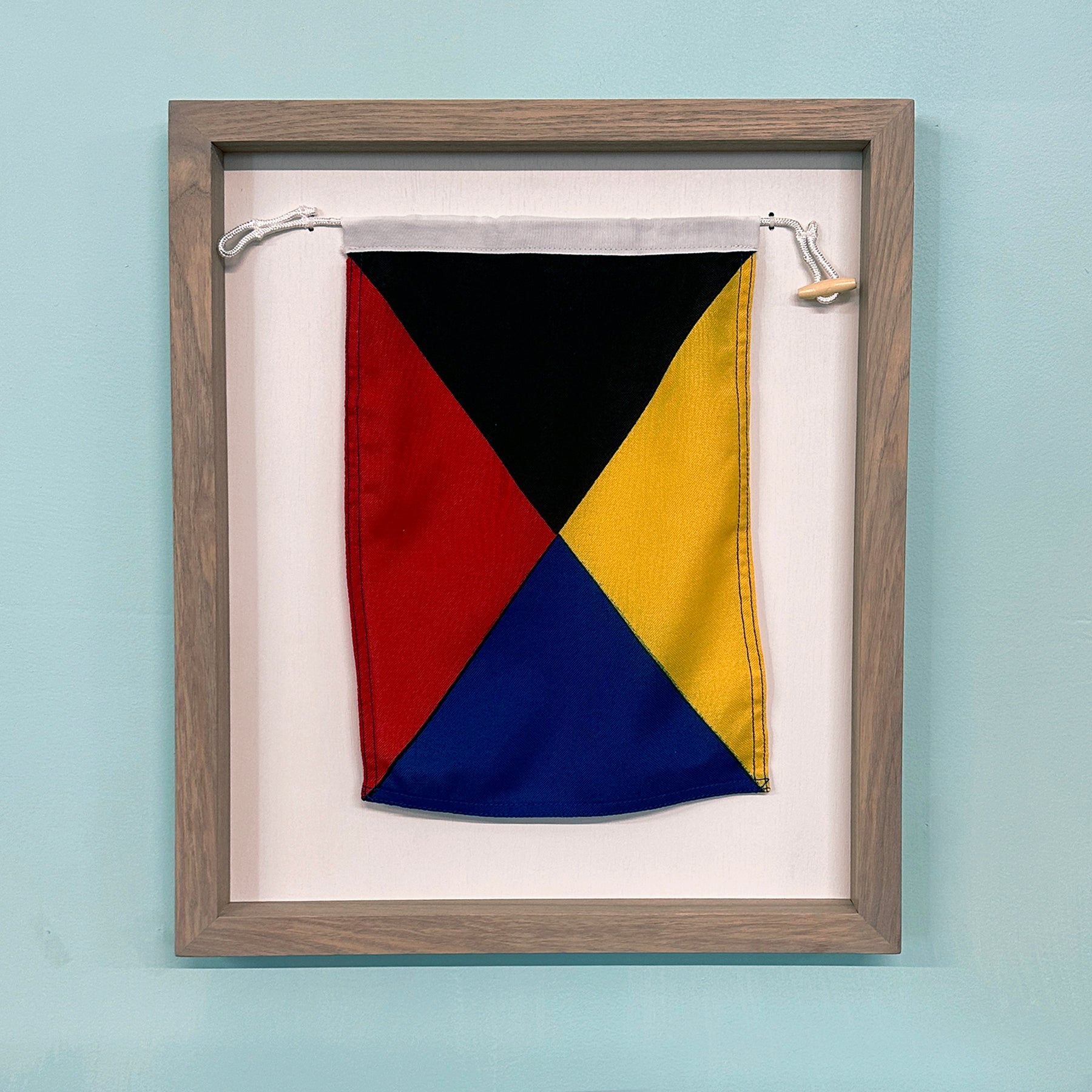 "Z" Nautical Flag in Glass-Free Shadow Box Frame – My Signal Flags