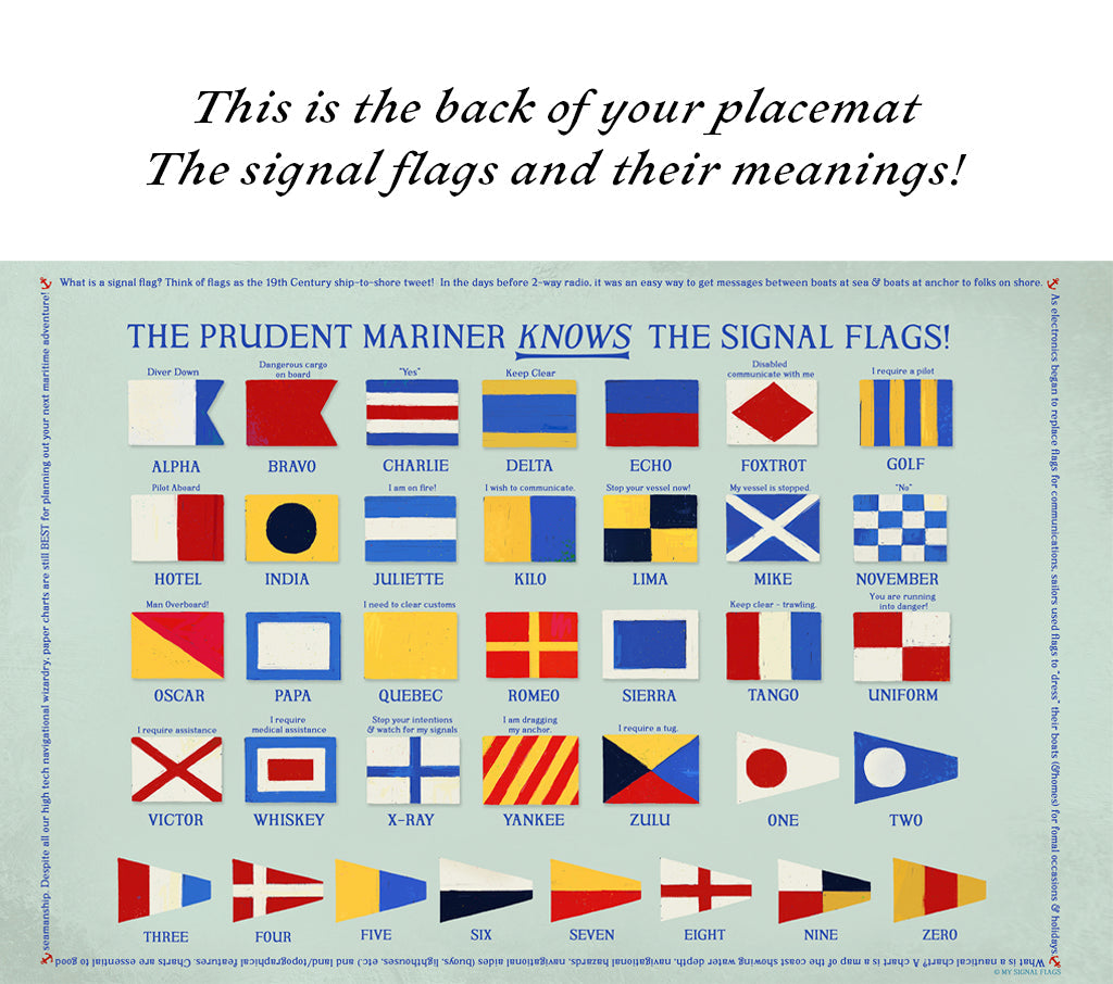 Siesta Key Chart Placemats, set of 4 – My Signal Flags