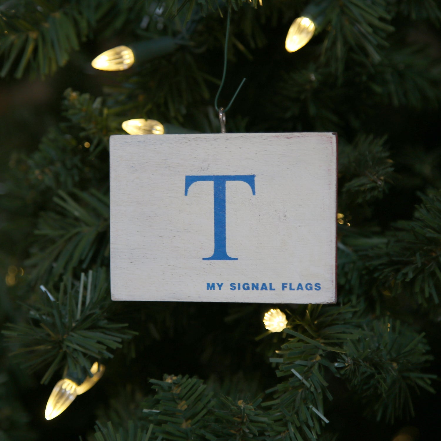"T" Flag Vintage Ornament – My Signal Flags